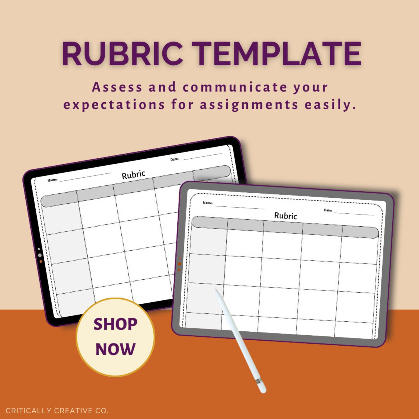 Rubric Template Worksheet: Grading Rubric, Measure Learning Outcomes ...