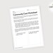 Community Care Worksheet: Printable Community-building & Collective ...