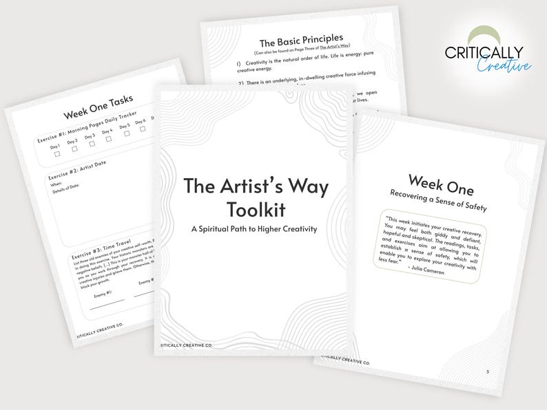 The Artist's Way Toolkit: Printable Workbook & Reflection Journal ...