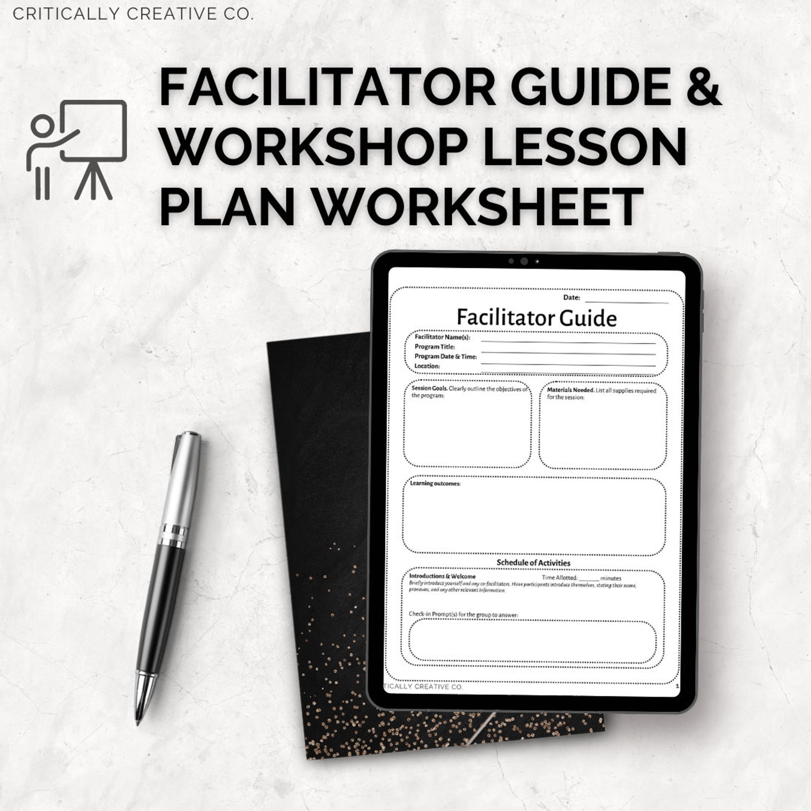 Facilitator Guide Workshop Worksheet: Printable Lesson Plan, Program ...