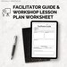 Facilitator Guide Workshop Worksheet: Printable Lesson Plan, Program ...