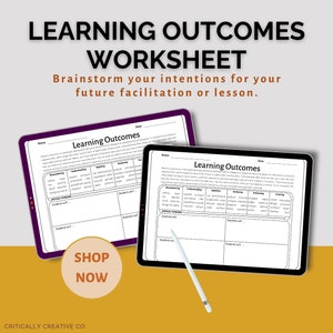 Learning Outcomes Worksheet: Lesson Planning, Blooms Taxonomy Worksheet, Learning Outcome ...