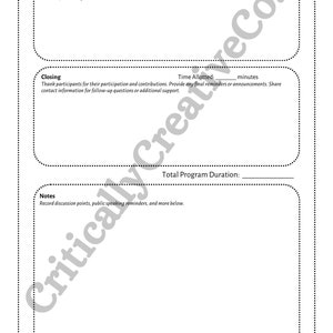 Facilitator Guide Workshop Worksheet: Printable Lesson Plan, Program ...