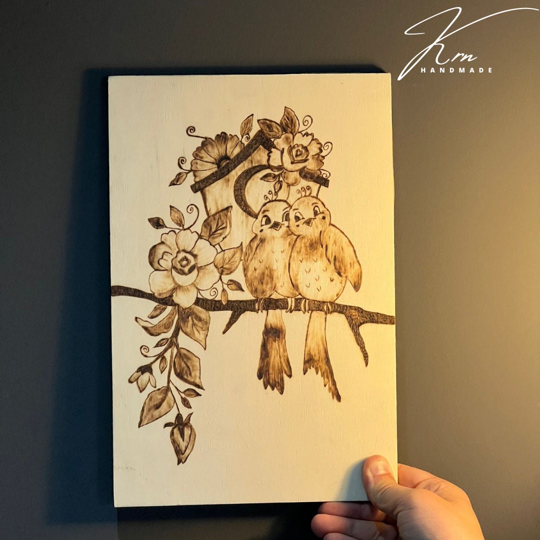 Handcrafted Wooden Bird Art" - Etsy