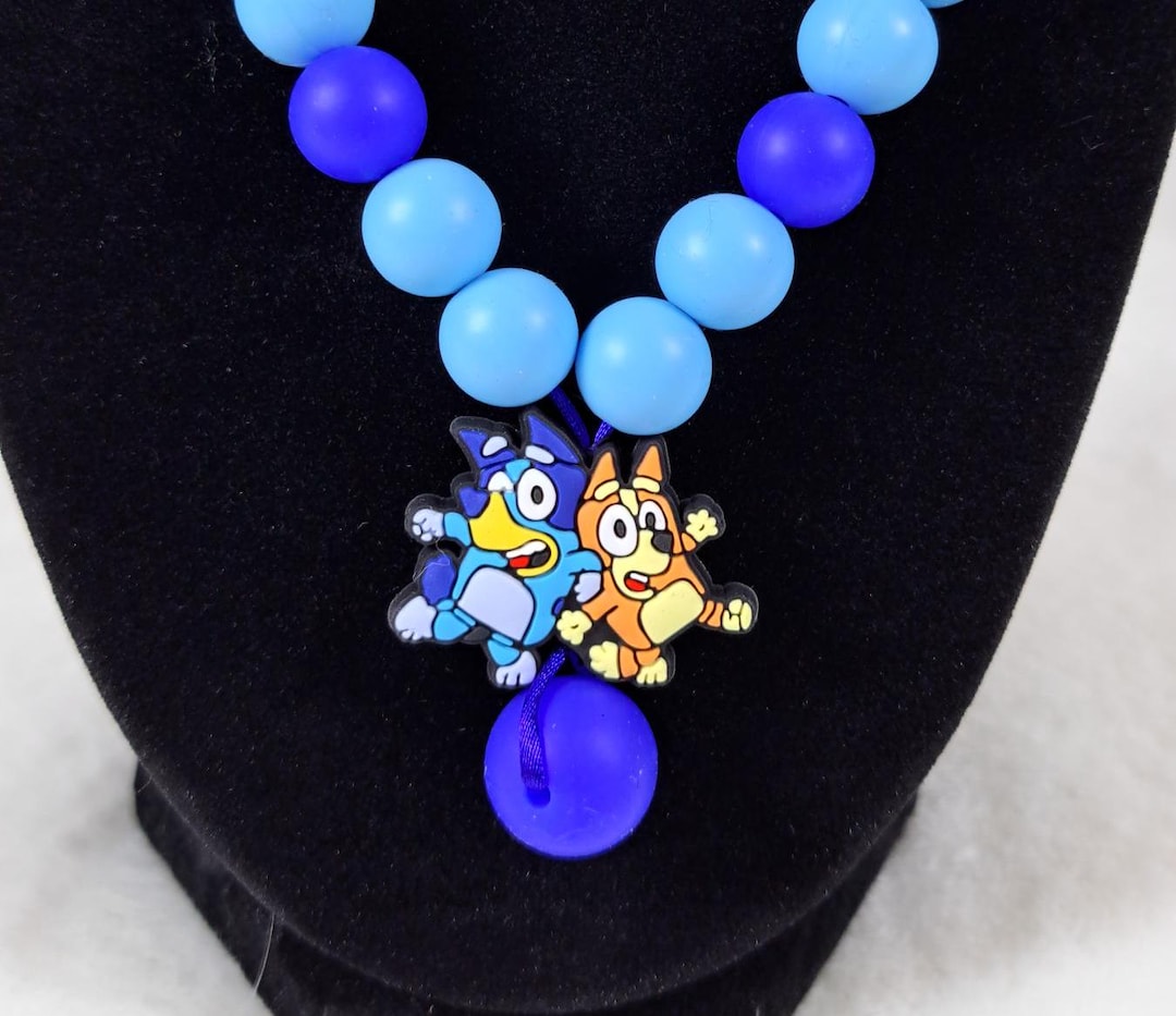 Bluey and Bingo Beaded Necklace for Children - Etsy