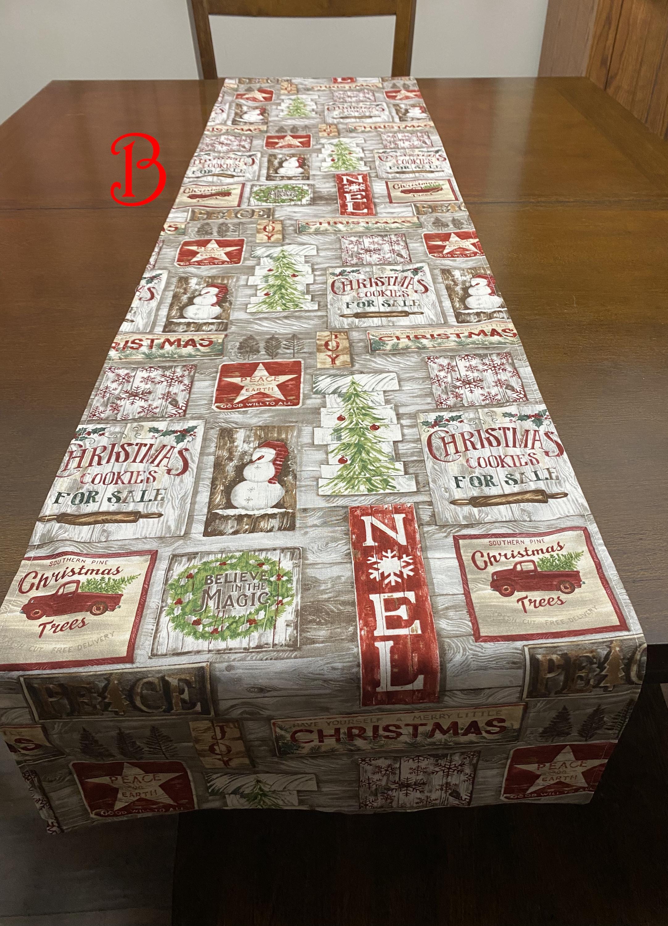 Christmas Placemats and Table Runners - Reversible - Winter Themed ...