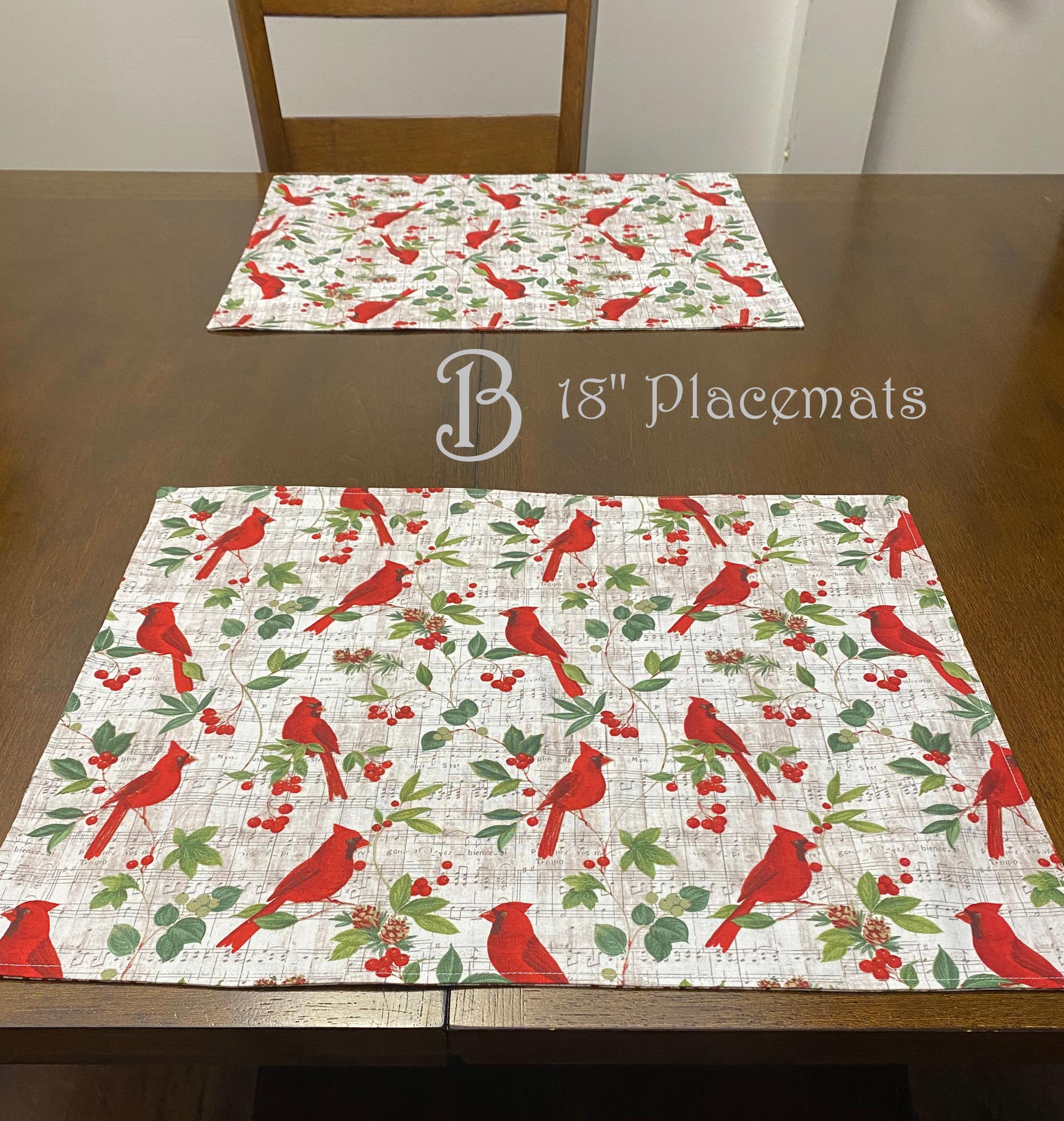 Christmas Placemats and Table Runners - Reversible - Winter Themed ...