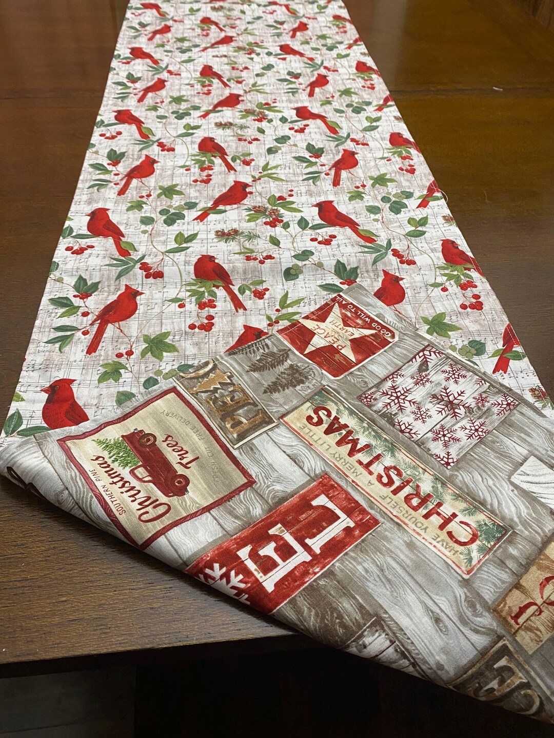 Christmas Placemats and Table Runners - Reversible - Winter Themed ...