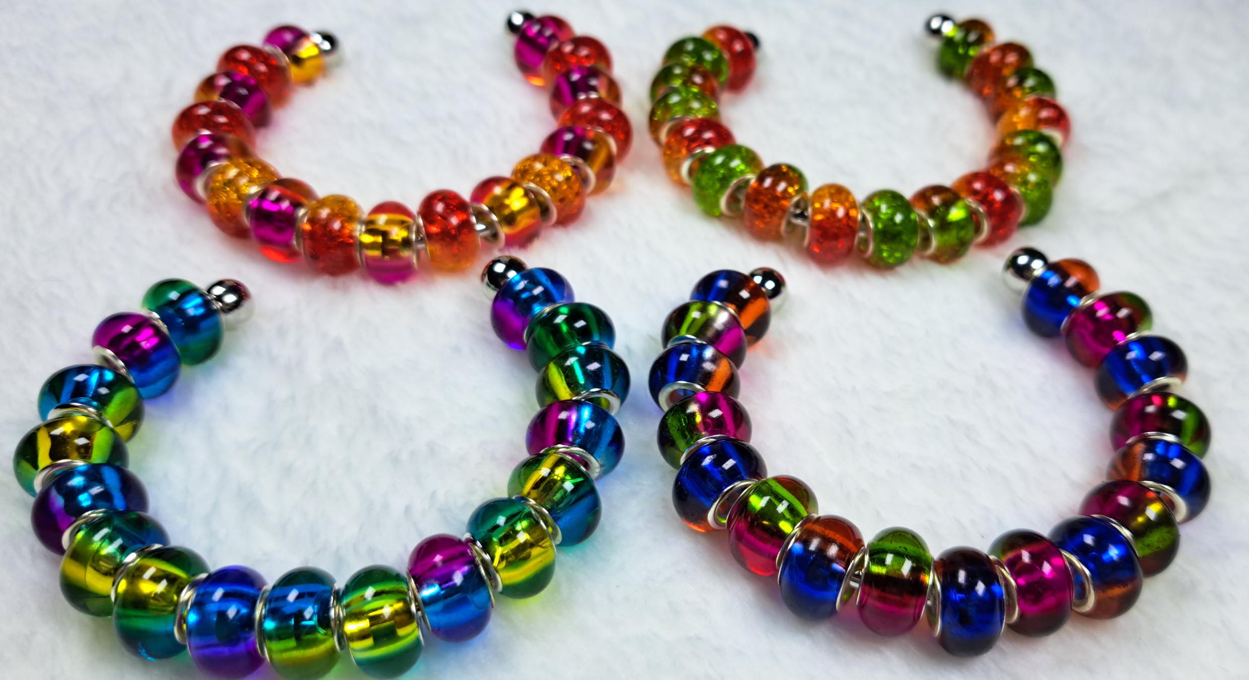 Colorful Beaded Bangle Bracelets for Women! - Etsy