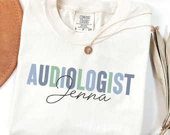 Personalized Audiologist Tshirt, Custom AUD Shirt, Doctor of Audiology ...