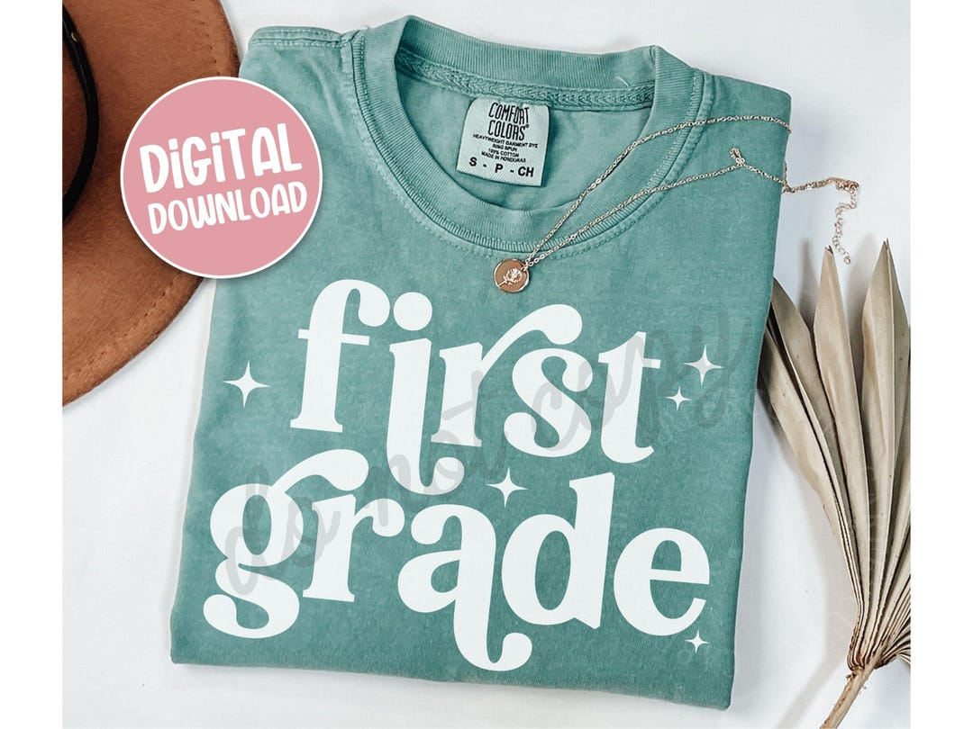 First Grade Teacher PNG, 1st Grade Teacher Tshirt Design Digital ...