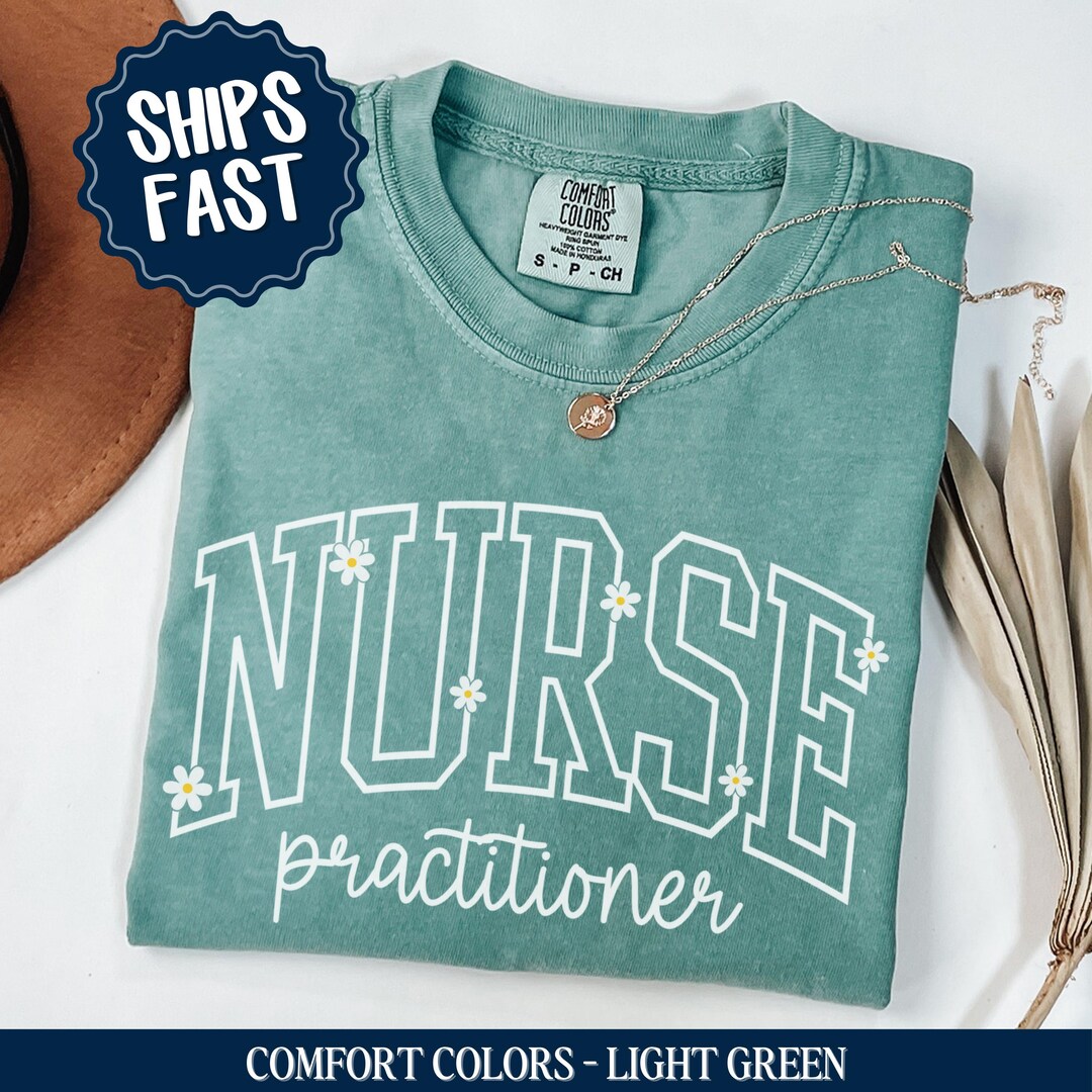 Comfort Colors® Nurse Practitioner Shirt, Spring Floral NP T-shirt, New ...