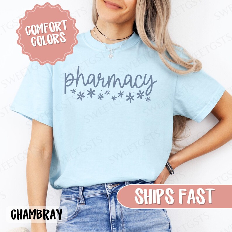 Pharmacy Shirt, Comfort Colors® Pharmacy Shirt, Pharmacist Tshirt ...