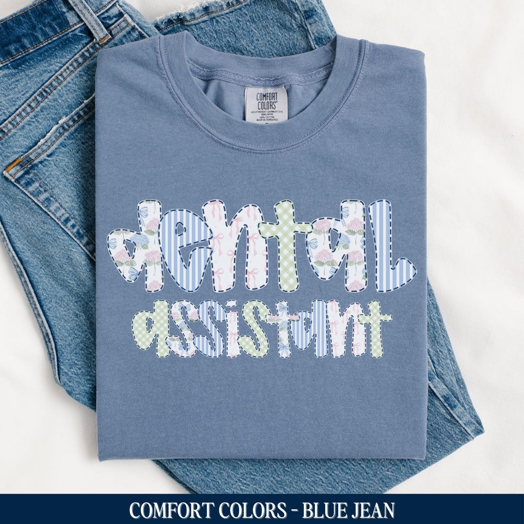 Dental Assistant Shirt, Floral Dental Assistant Tshirt, Coquette Spring ...