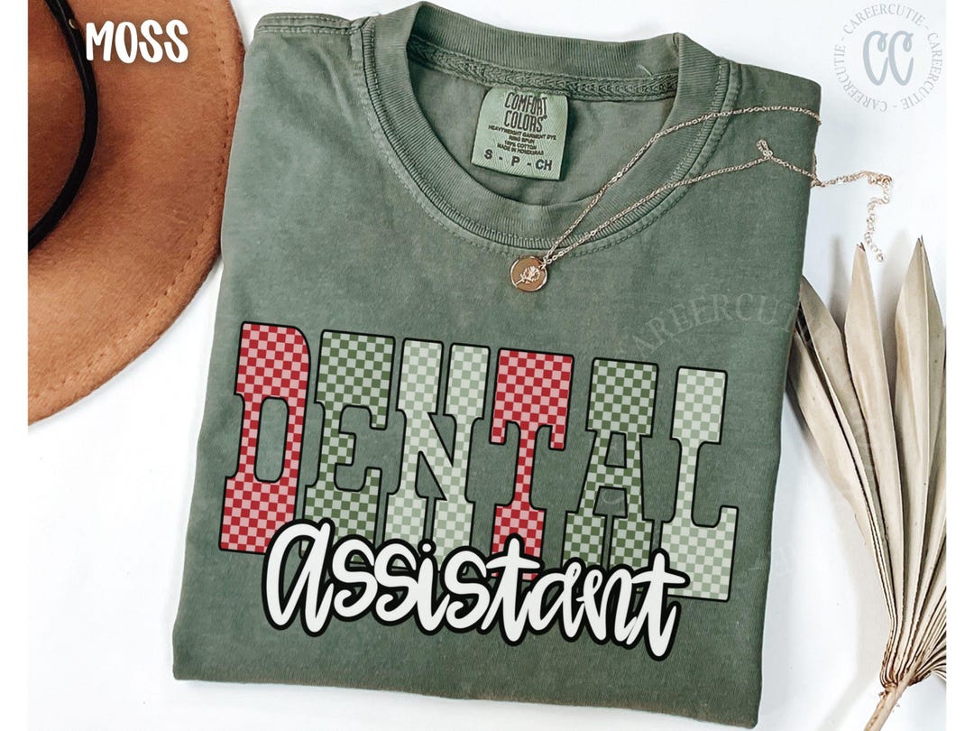 Dental Assistant Shirt Christmas Comfort Colors Dental Assistant T ...
