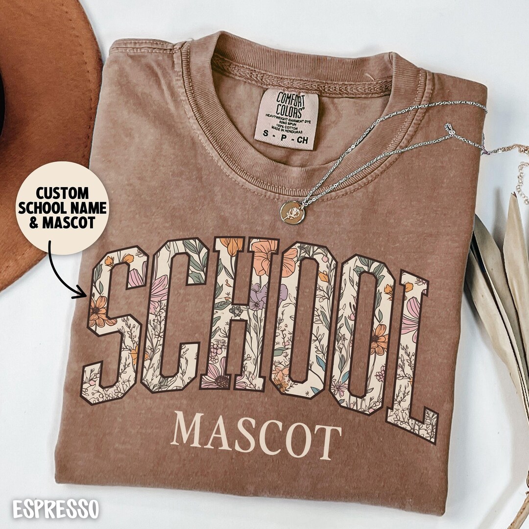 Custom School Tshirt Back to School Shirts Customizable School Mascot ...