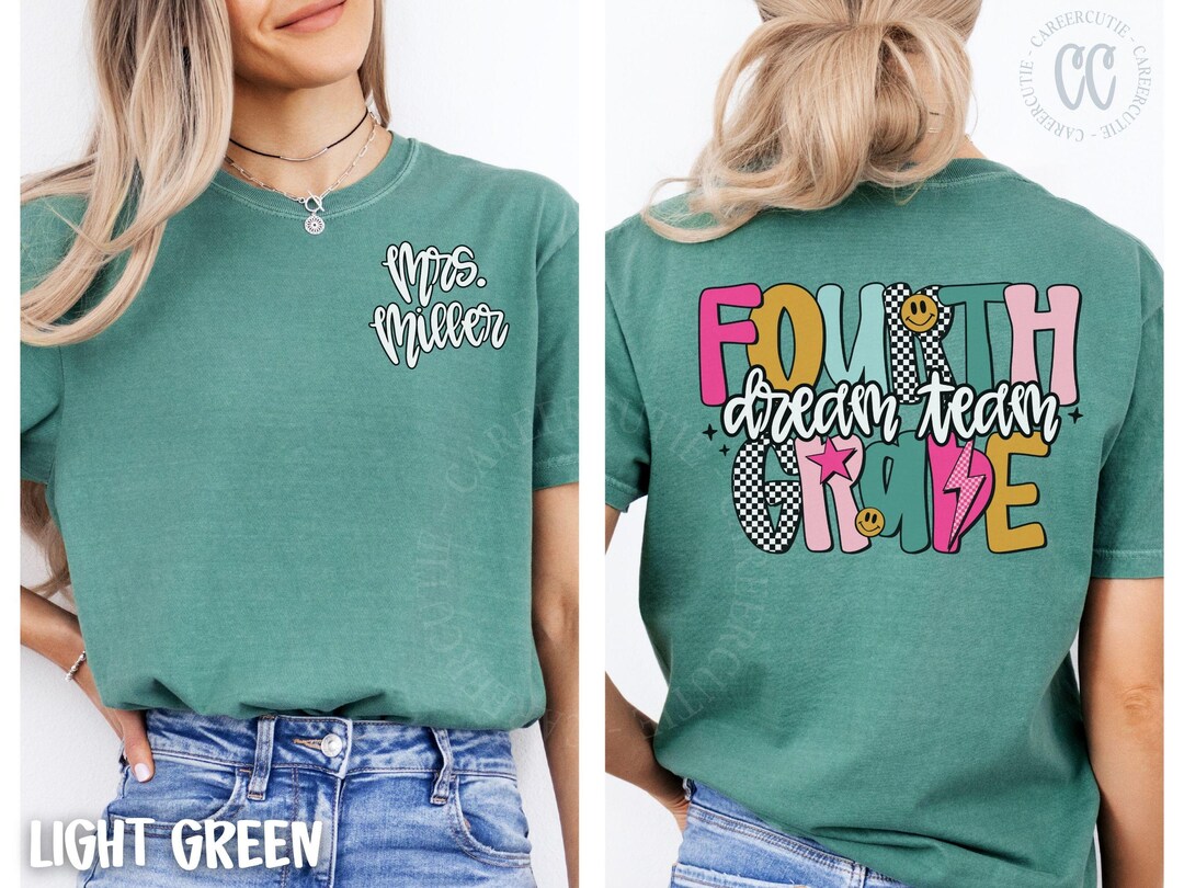 Custom Fourth Grade Teacher Shirt, Comfort Colors® 4th Grade Shirt ...
