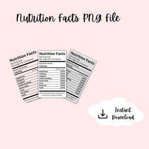 Nutrition Facts Label PNG Clip Art - Etsy