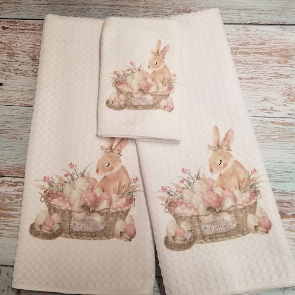 Bunny Kitchen Towel - Etsy