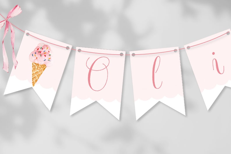 Editable Ice Cream Birthday Milestone Board, Editable Ice Cream Party ...