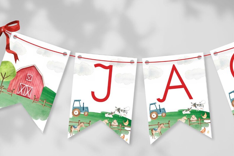 Farm Barn Party Favor Tag, Farm Birthday Party Thank You Tag ...