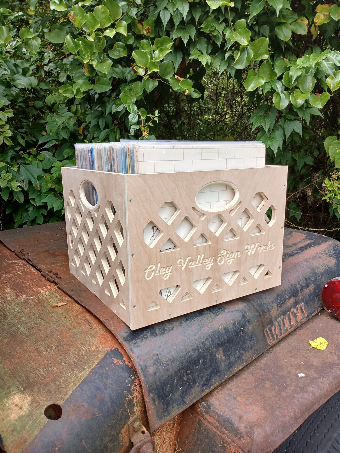 Customizable Wood Record Storage Milk Crates Fully Assembled - Etsy