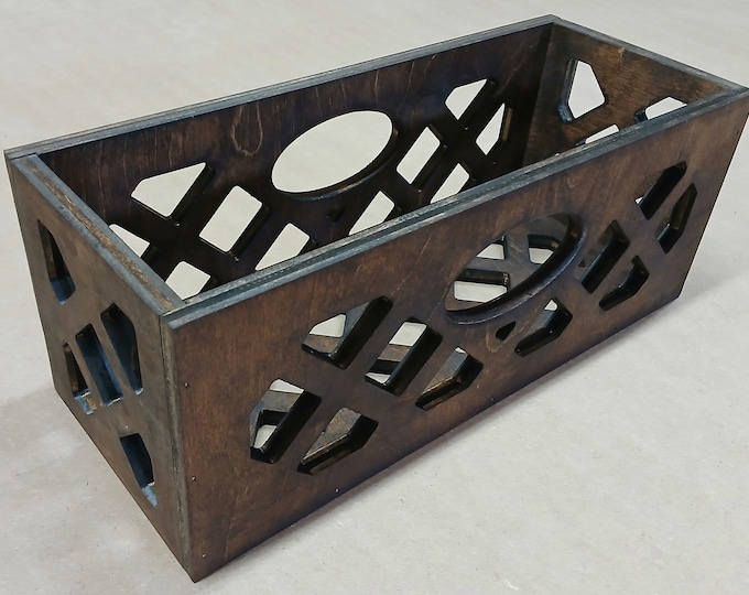 Wooden CD Rack Cabinet Well Made Lovely Good Condition Heavy Brown With ...