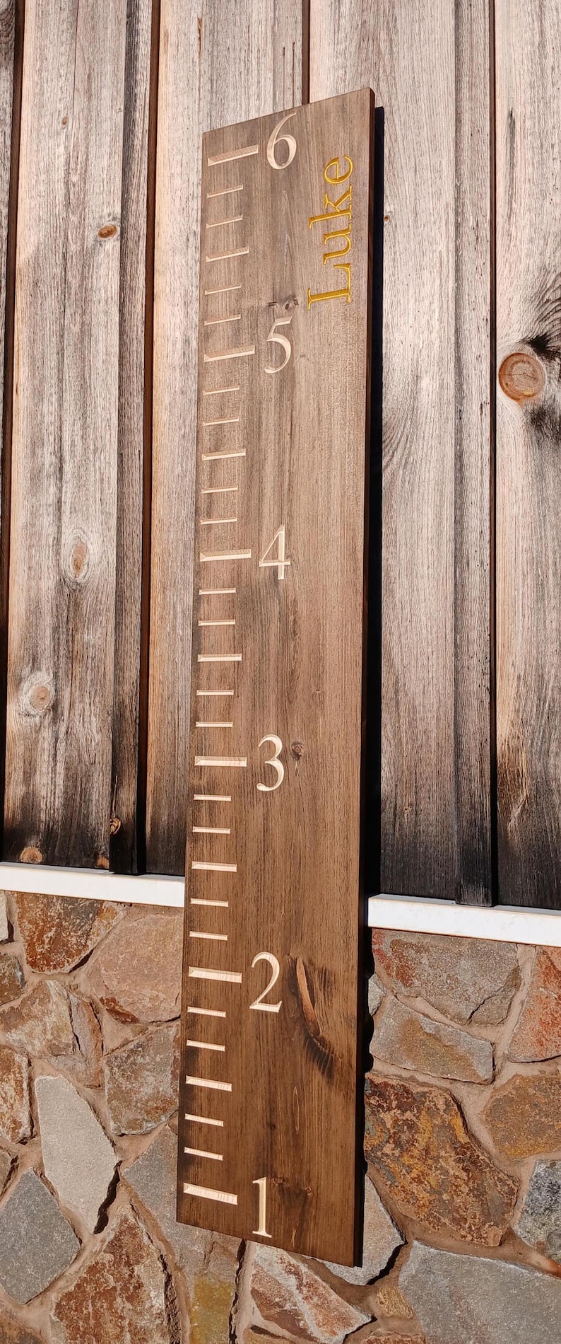 Personizable Children's Height Wall Ruler Carved Wood - Etsy