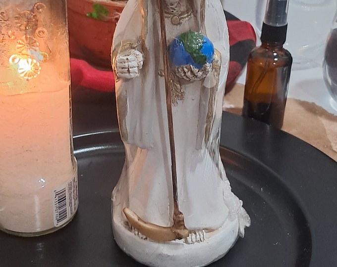 La Santisima Muerte la Nina Blanca, La Flaca, 8.5 Inch High, Handmade ...