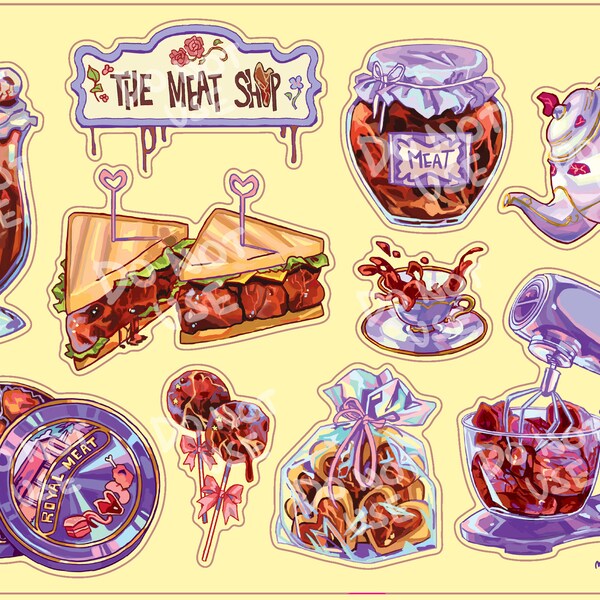 Meat Stickers - Etsy