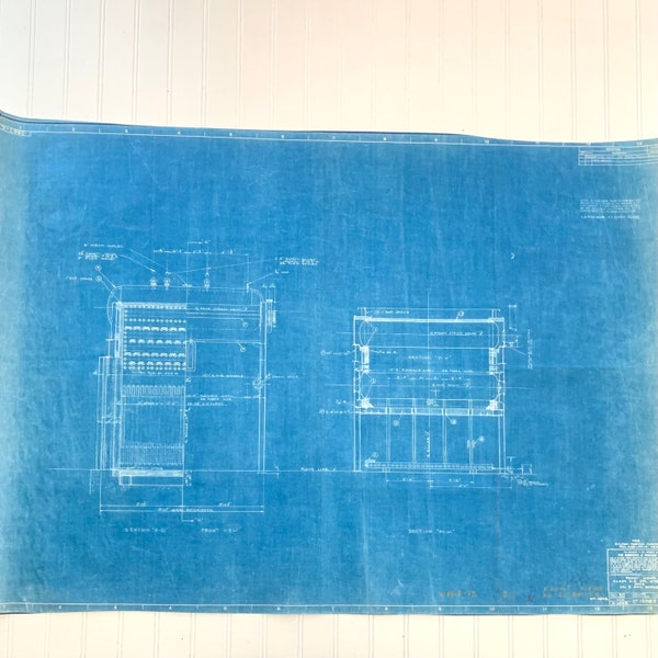Vintage Architectural Blueprints - Etsy
