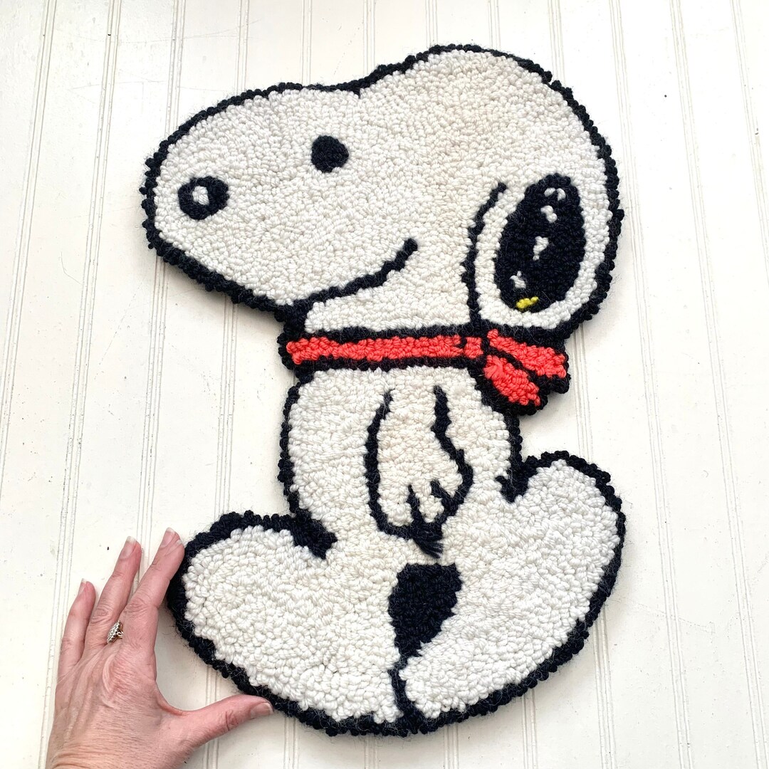 Vintage Snoopy Punch Yarn Wall Art, the Peanuts, Charles Schulz, Black ...