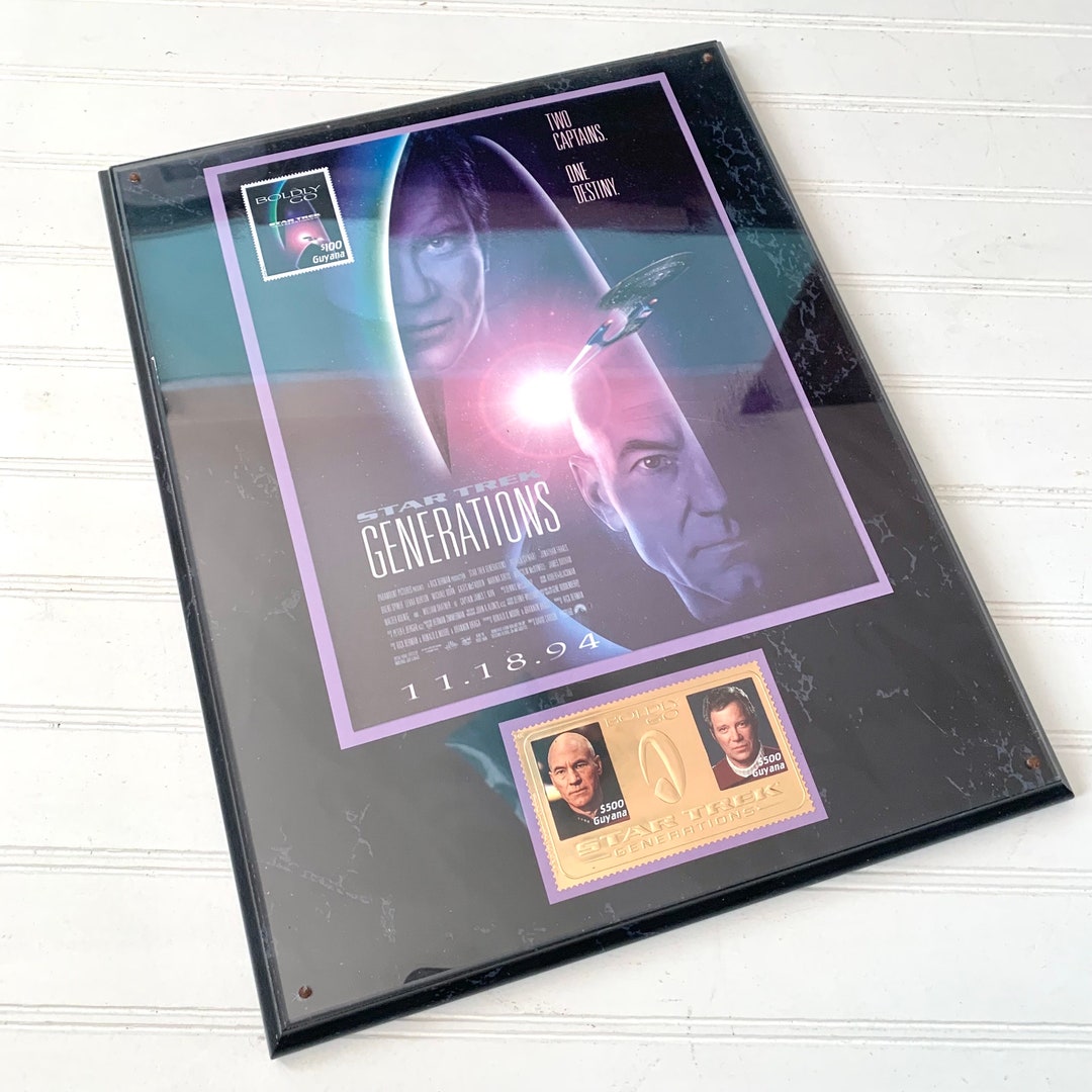 Vintage Star Trek Generations Movie Plaque, 1994, Wall Art, Certificate ...
