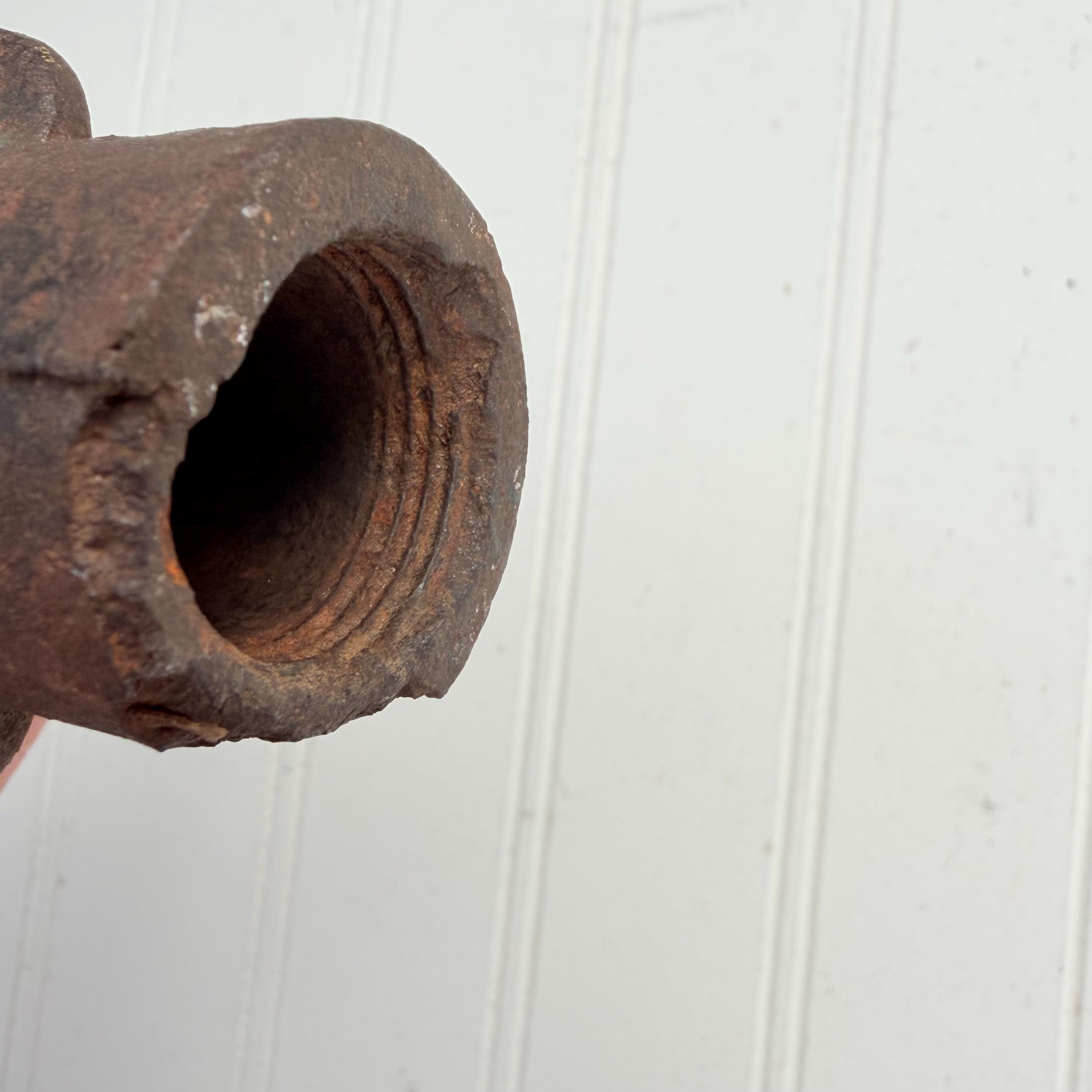 Antique Cast Iron Flag Pole Spike Stake, Threaded, Flared Wings ...