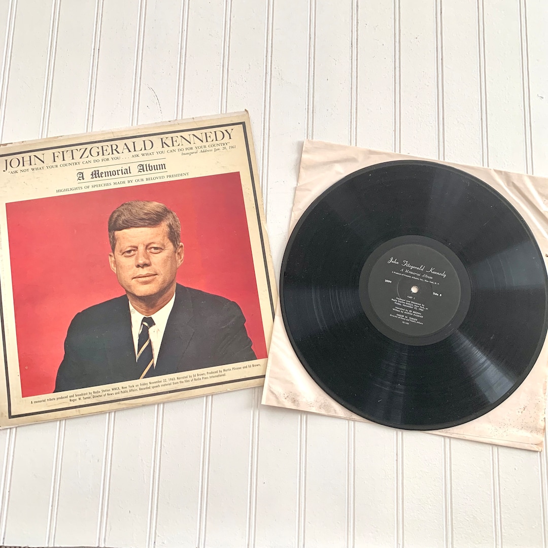 Vintage JFK Memorial Album, 1963 Spoken Word Vinyl Record - Etsy