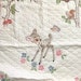 Vintage Handmade Bambi Cross Stitch Hanging Quilt, Thumper, Birds ...