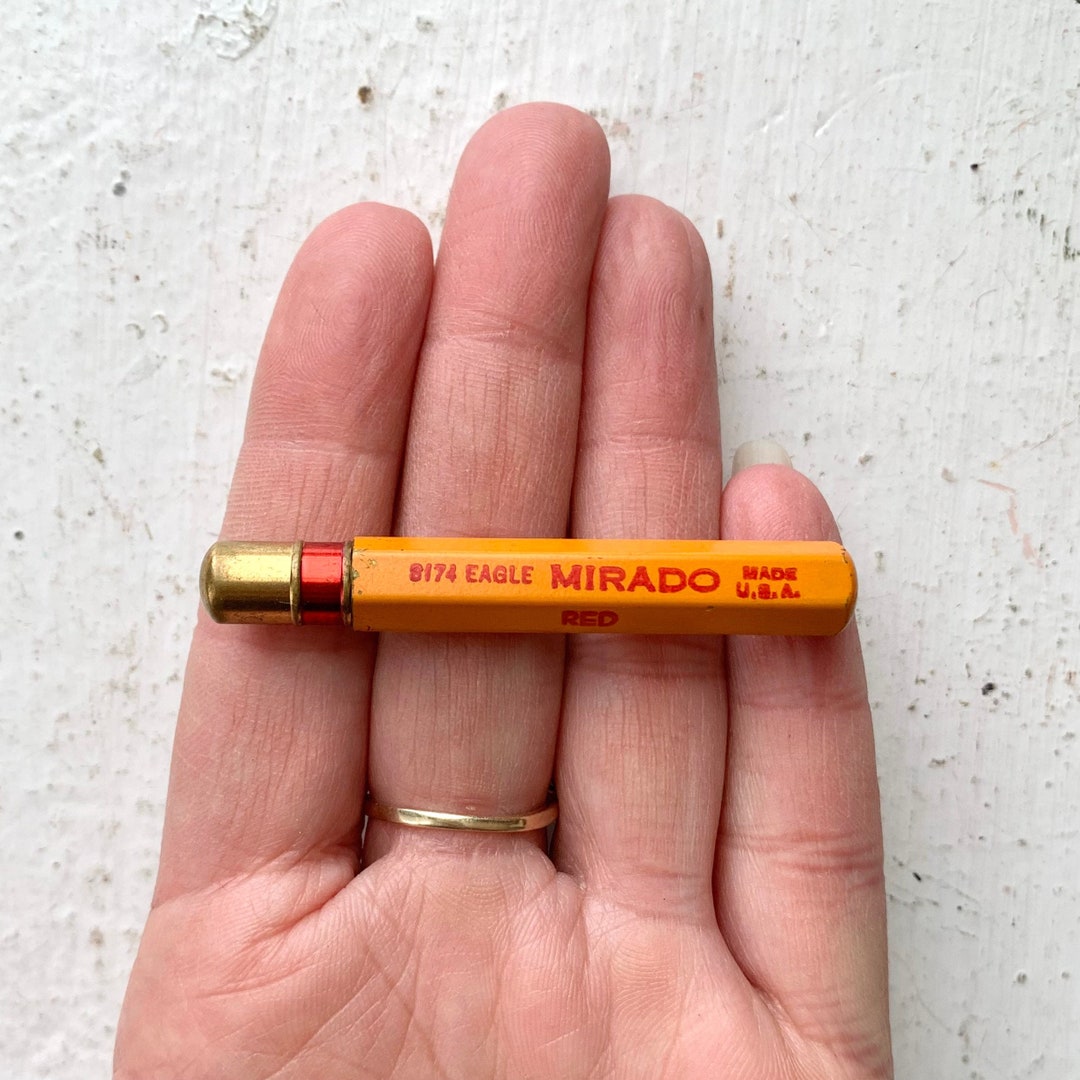 Vintage Eagle Mirado Metal Pencil Lead Container, Red, Miniature, Metal ...