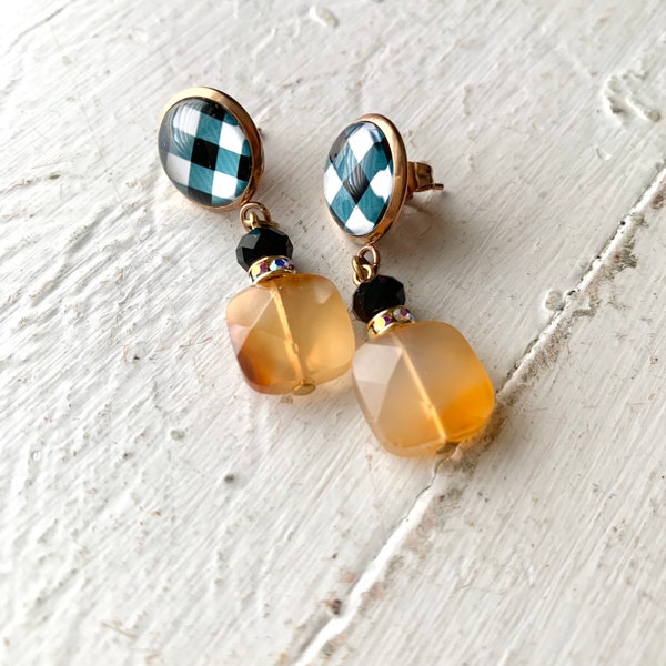 Buffalo Check Beads - Etsy