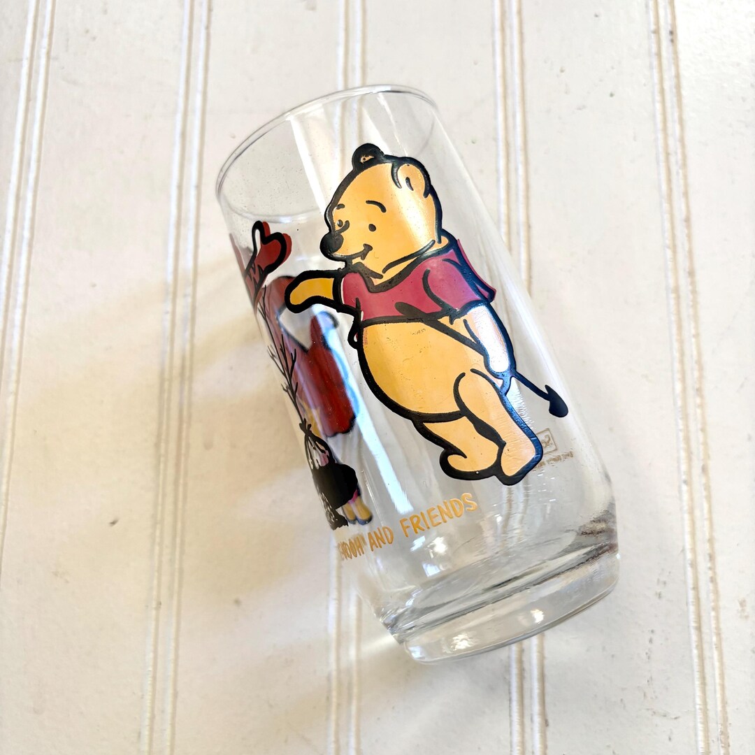 Vintage 1970s Winnie the Pooh Drinking Glass, Sears Disney Collectible ...