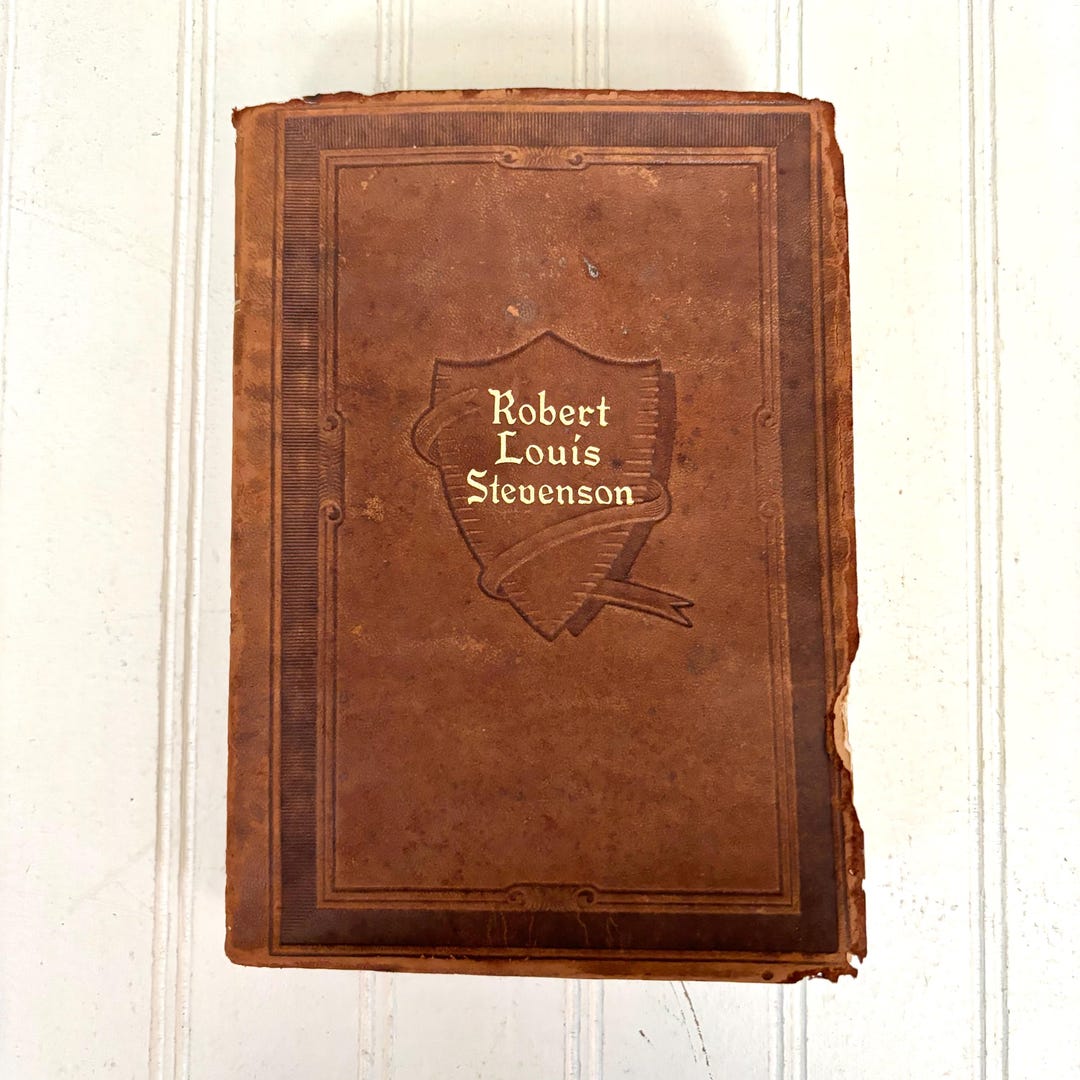 Vintage Robert Louis Stevenson Book, Soft Leather Bound, Literature and ...