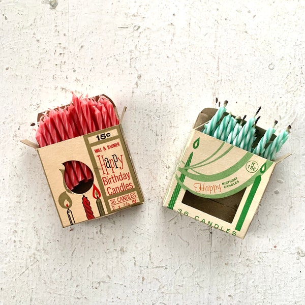 Vintage Birthday Candles Box - Etsy