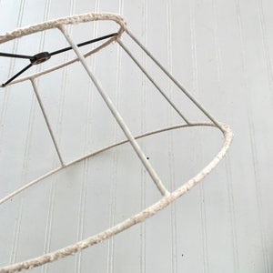 Vintage Lamp Shade Skeleton, White Webbing, Neutral Elegant Home Decor ...