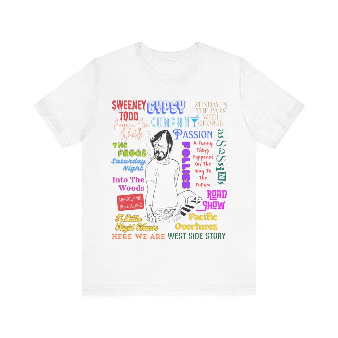 Stephen Sondheim Broadway T-shirt: Lyricist & Composer Fan Tee ...