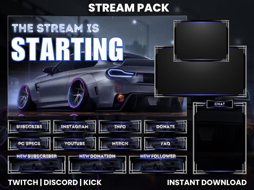 Animated Twitch Stream Pack | Twitch Screen Overlay | Twitch Alerts ...