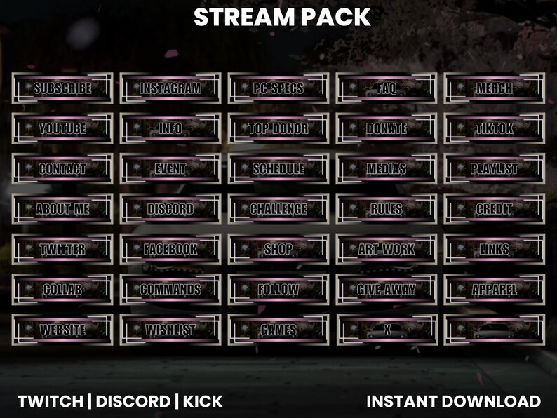 Animated Twitch Stream Pack | Twitch Screen Overlay | Webcam Overlay ...