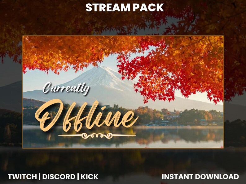 Autumn Twitch Stream Pack | Twitch Screen Overlay | Animated Screens ...