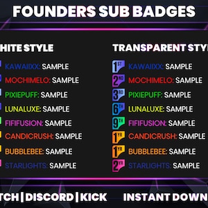 Founders Twitch Bit Badges + Transparent Version | Twitch Bit Badges ...