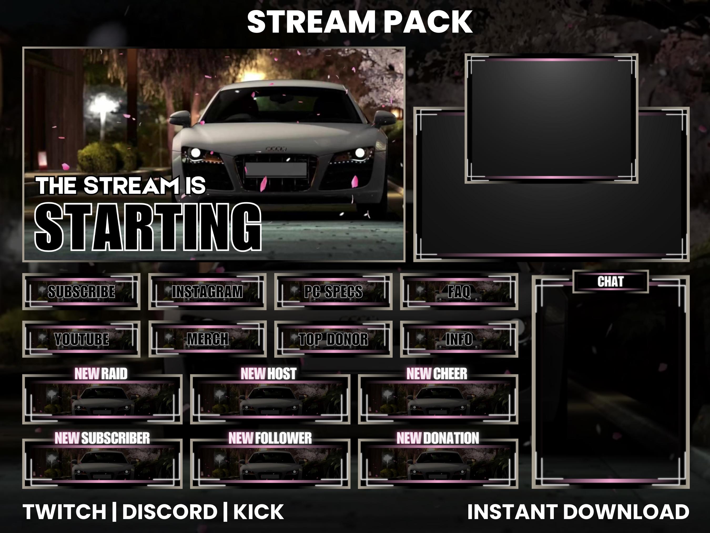 Animated Twitch Stream Pack | Twitch Screen Overlay | Webcam Overlay ...