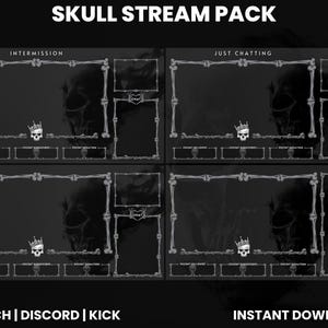 Animated Twitch Stream Pack | Skull Stream Pack | Skeleton Stream Pack ...