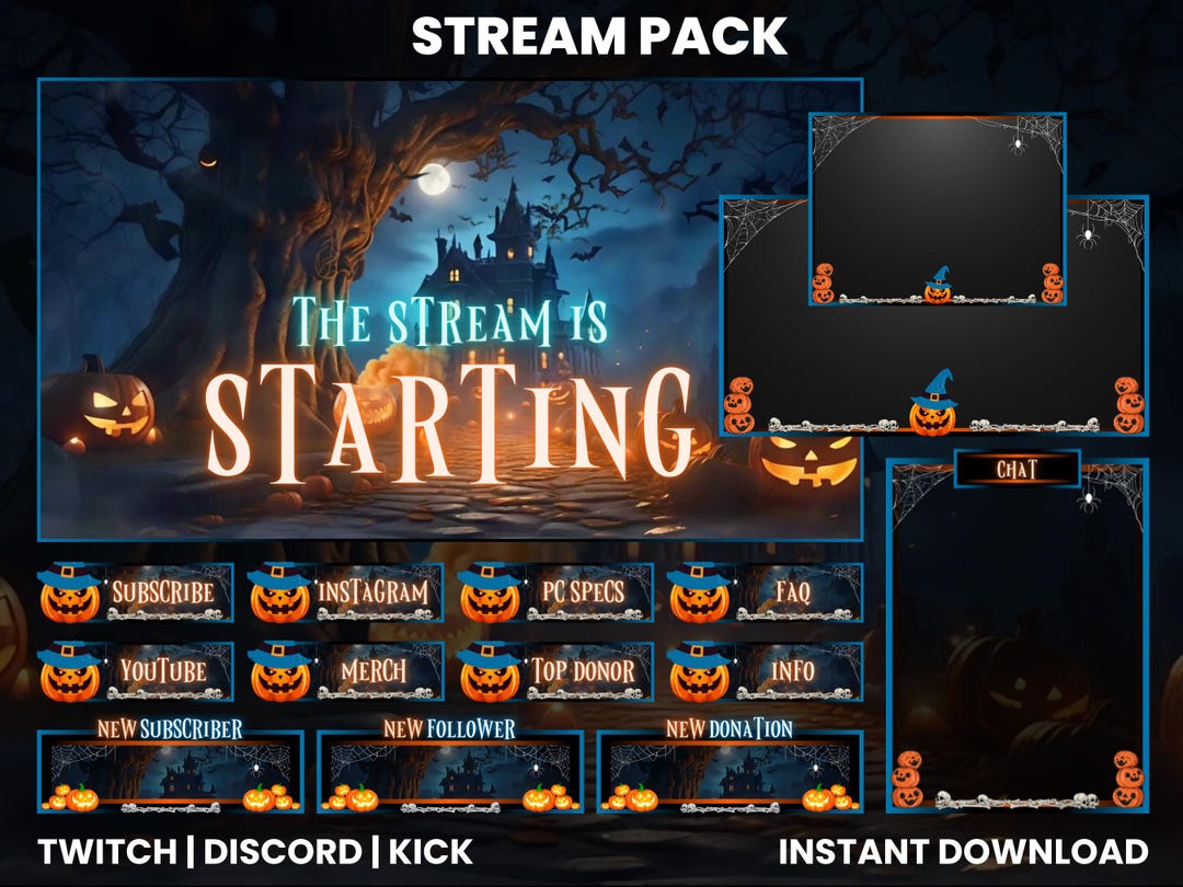 Spooky Halloween Stream Pack | Animated Twitch Stream Pack | Twitch ...